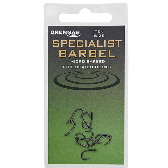 DRENNAN SPECIALIST BARBEL HOOKS (Eyed - Barbed) – Fisherman's Friend